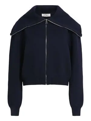 RÓHE Merino Wool Sailor Zip Cardigan - Navy