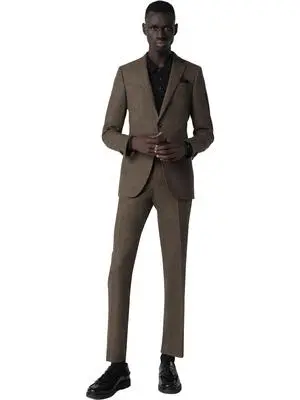 INDOCHINO Johnstone Dobby Dark Blazer - Brown