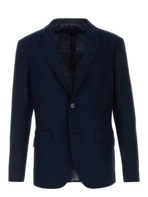 Etro Navy Jersey Jacket - Blue
