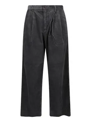 Paul Smith Wide-leg Corduroy Pleated Trousers - Grey