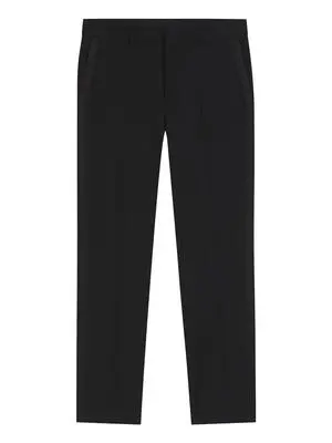 Hugo Extra-slim-fit Tuxedo Pants In A Wool Blend - Black