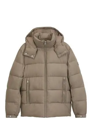 BOSS Water-repellent Puffer Jacket With Adjustable Hood - Light Brown
