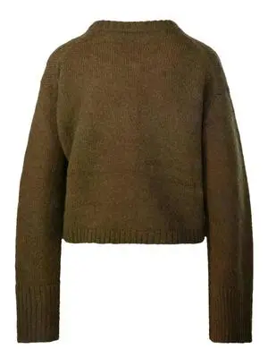 BY MALENE BIRGER Cierrou Button-up Knitted Cardigan Green