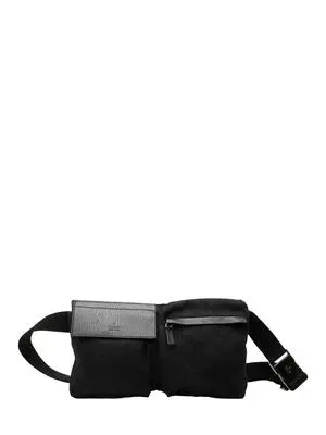 Gucci 2000-2015 Gg Canvas Double Pocket Belt Bag - Black