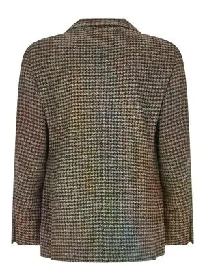 GABRIELE PASINI Houndstooth-pattern Single-breasted Blazer - Brown