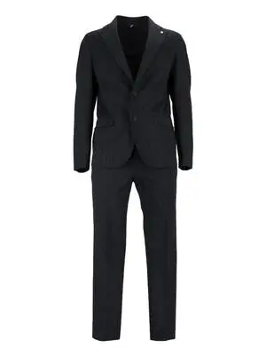 BRANDO Pinstripe-pattern Single-breasted Suit - Grey