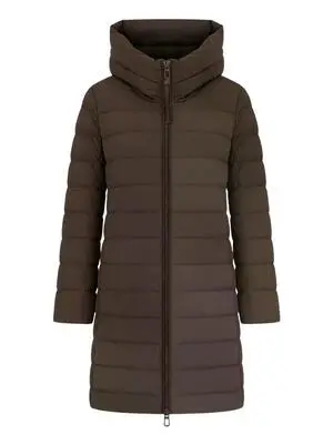 DUNO Cellini Quilted Hooded Jacket - Brown