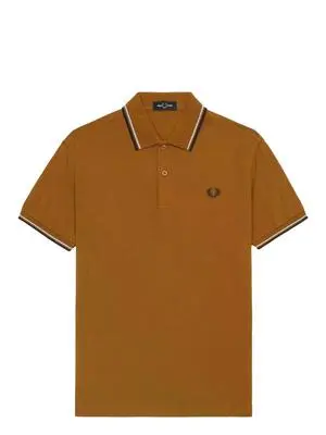 Fred Perry Twin-tipped Polo Shirt Brown