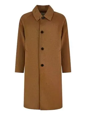 AMARANTO Raglan-sleeve Single-breasted Coat - Brown
