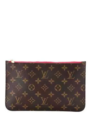 LOUIS VUITTON Neverfull Pochette Monogram Canvas Large Pouch - Brown