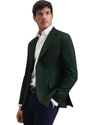 CHARLES TYRWHITT Slim Fit Wool Jacket - Forest Green