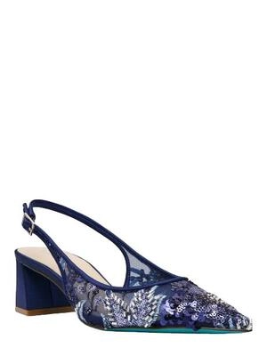 Betsey Johnson Myron Slingback Pump Navy