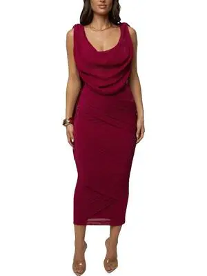 JLUXLABEL Divine Drape Skirt Set - Fuchsia