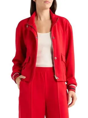 Bernardo Cinched Scuba Jacket - Salsa