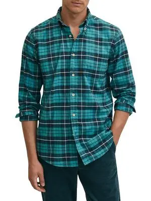 Brooks Brothers Portuguese Flannel Plaid Button-down Shirt - Ltbluechk