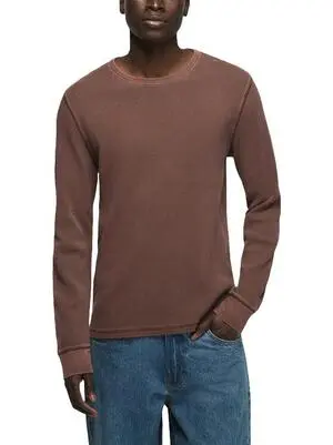 Lucky Brand Long Sleeve Cotton Thermal T-shirt - Fudge