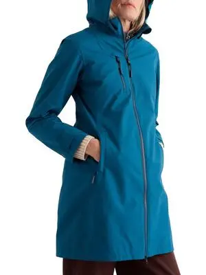 SEASALT CORNWALL Coverack Waterproof Organic Cotton Raincoat With Removable Hood - Raincloud