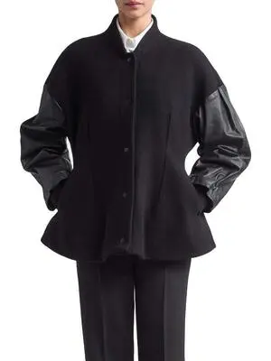TOTEME Varsity Wool Jacket - Black