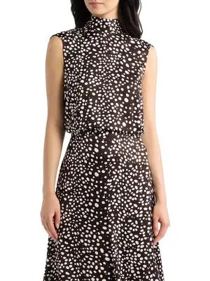 BOSS Dot Sleeveless Blouse - Mole Dot