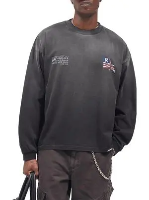REPRESENT Eagle Graphic Long Sleeve T-shirt - Black