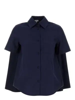 Loewe Navy Poplin Paula S Ibiza Shirt - Blue
