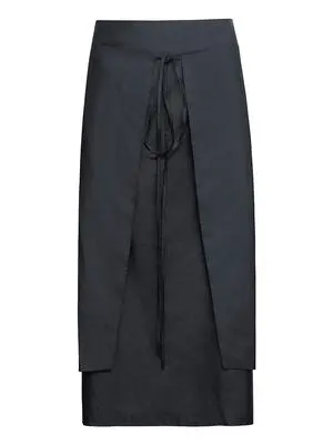 AUDREY VALLENS All-gen Front Overlay Skirt - Black