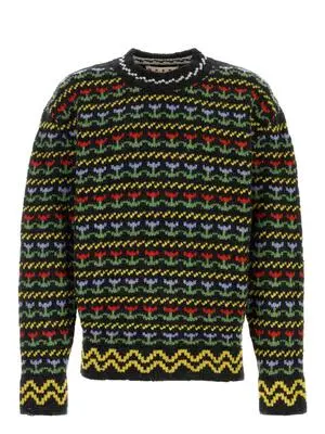 Marni Embroidered Wools Sweater - Multicolor