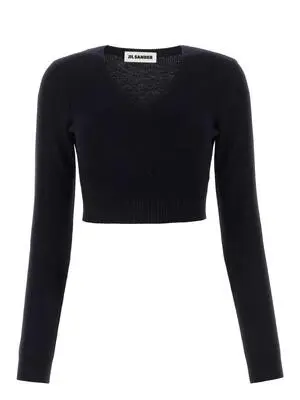 JIL SANDER Midnight Wool Sweater - Blue