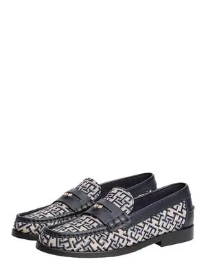 Tommy Hilfiger Women's Jacquard Monogram Penny Loafer - Space Blue