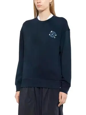 AGNES B. Logo-embroidered Sweatshirt - Blue