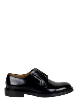 FRANCO FEDELE Polished Calf Leather Derby Shoes