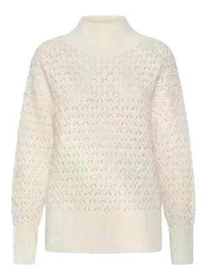 Marella Open-knit High-neck Sweater - Neutrals
