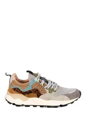 FLOWER Yamano 3 Leopard-print Sneakers - Grey