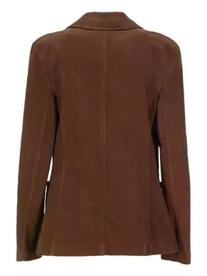 ALVIERO MARTINI 1° CLASSE Single-breasted Cotton Blazer - Brown