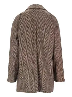 Dusan Herringbone Blazer - Brown
