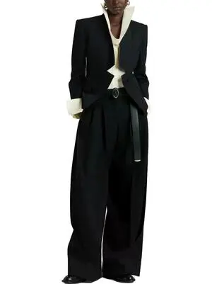 Givenchy Reverse Lapel Jacket In Wool - Black