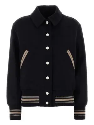 GOLDEN GOOSE Golden Goose Deluxe Brand Women Black Wool Journey Bomber Jacket