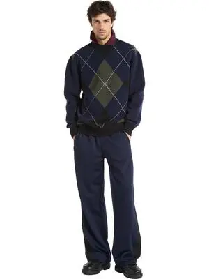 Balmain Merino Wool Jumper With Diamond Pattern - Multicolor