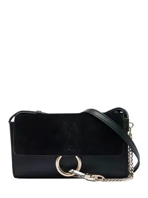 Chloé 2018 Mini Calfskin And Suede Faye Chain Crossbody Bag - Black