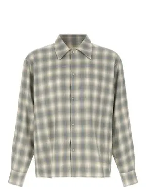 SECOND / LAYER Check Dégradé Shirt - Gray