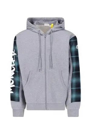 Moncler X Fragment Hooded Zip Sweatshirt - Gray