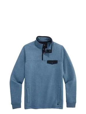 Vineyard Vines Navigator Relaxed Quarter Snap Sweatshirt Blue Heron