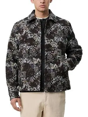 LES DEUX Rose Jacquard Button Overshirt - Dark Sand