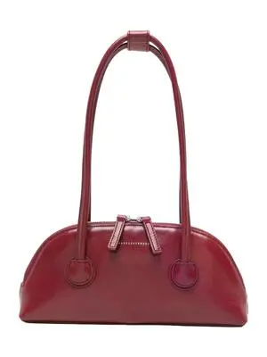 MARGESHERWOOD Logo-print Leather Shoulder Bag Red