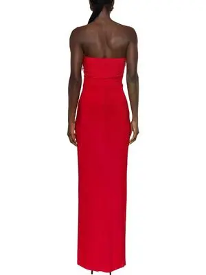 Norma Kamali Strapless Maxi Dress Red
