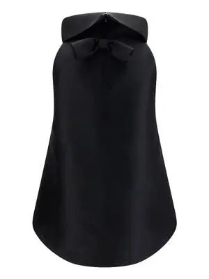 Balenciaga Bow-detail Asymmetric-hem Top - Black
