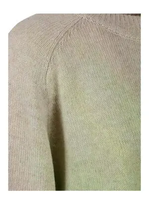 ANAII Raglan-sleeve Knitted Sweater - Brown