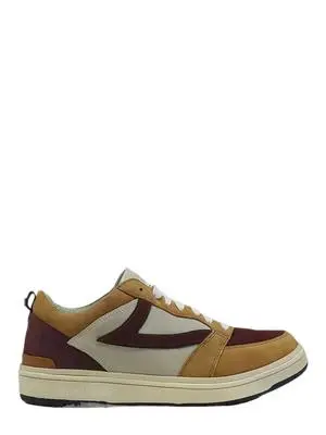 HTC LOS ANGELES Starlight Panelled Suede Sneakers - Brown