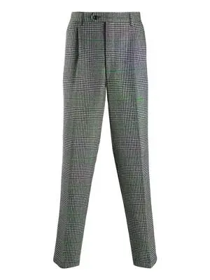 LC23 Tailored Houndstooth Pattern Trousers - Grey