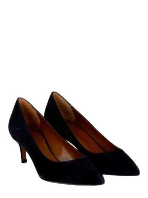 Roberto Festa Pointed-toe Suede-finish Pumps - Blue